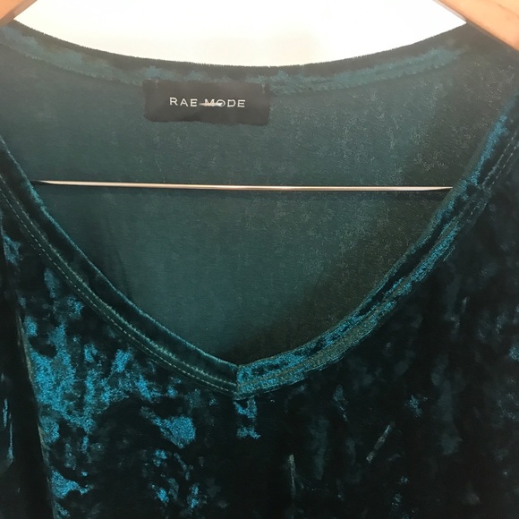 rae mode | Tops | Rae Mode Boutique Green Velvet Tunic Top M | Poshmark